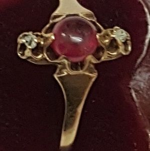 Jewelry | Antique 12k Gold Genuine Ruby Diamond Ring | Poshmark